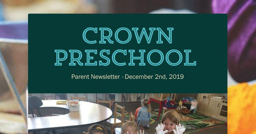 Crown Preschool | Smore Newsletters