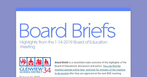 Board Briefs