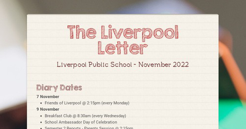 The Liverpool Letter