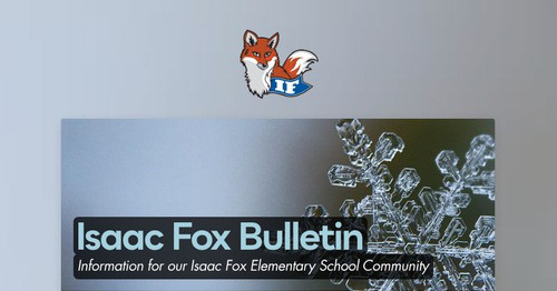 Isaac Fox Bulletin | Smore Newsletters for Business