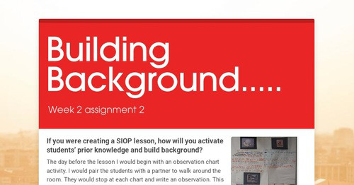 Building Background..... | Smore Newsletters