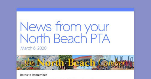 News from your North Beach PTA | Smore Newsletters for Education