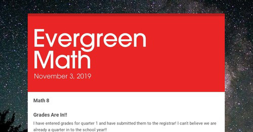 Evergreen Math | Smore Newsletters