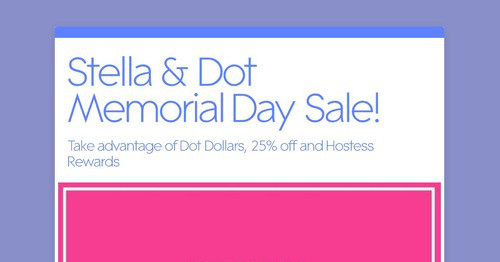Stella & Dot Memorial Day Sale! | Smore Newsletters