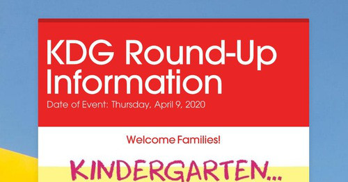 KDG Round-Up Information | Smore Newsletters