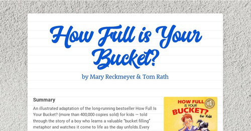 How Full is Your Bucket? | Smore Newsletters