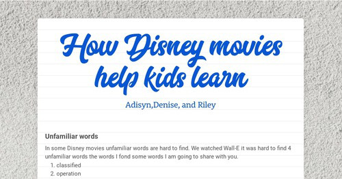 How Disney movies help kids learn | Smore Newsletters