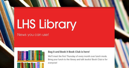 LHS Library | Smore Newsletters