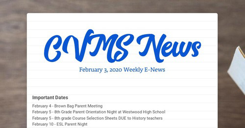 CVMS News