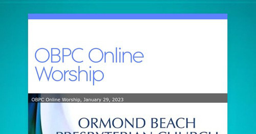 OBPC Online Worship