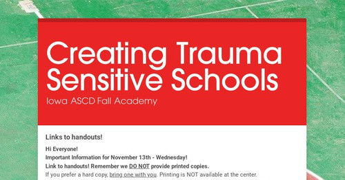 Creating Trauma Sensitive Schools | Smore Newsletters for Education