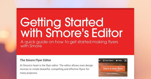 Getting Started with Smore's Editor | Smore Newsletters for Education Getting Started with Smore's Editor | Smore Newsletters for Education
