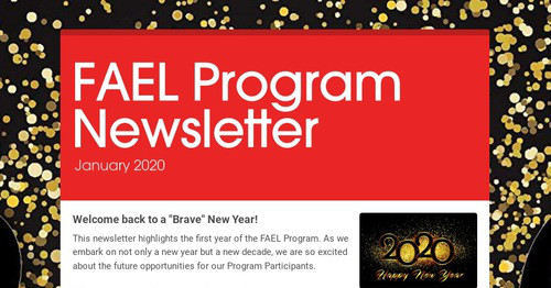 FAEL Program Newsletter | Smore Newsletters