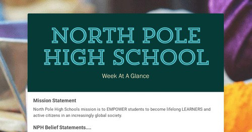 North Pole High School | Smore Newsletters