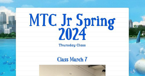 MTC Jr Spring 2024 | Smore Newsletters for Education