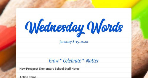 Wednesday Words | Smore Newsletters for Education