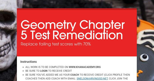 Geometry Chapter 5 Test Remediation | Smore Newsletters