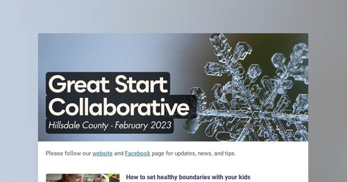 Great Start Collaborative | Smore Newsletters for Education