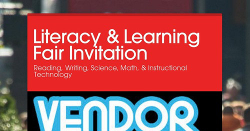 Literacy & Learning Fair Invitation | Smore Newsletters
