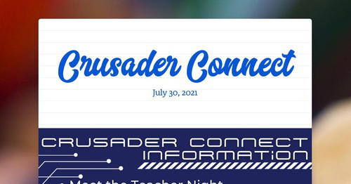 Crusader Connect | Smore Newsletters for Education