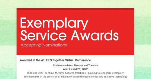 Exemplary Service Awards | Smore Newsletters for Education