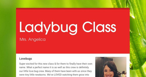 Ladybug Class | Smore Newsletters