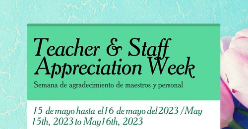 Teacher & Staff Appreciation Week | Smore Newsletters for Education