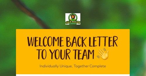 Welcome Back Letter To Your Team welcome-back-letter-to-your-team