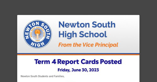 6/30/2023: Term 4 Report Cards