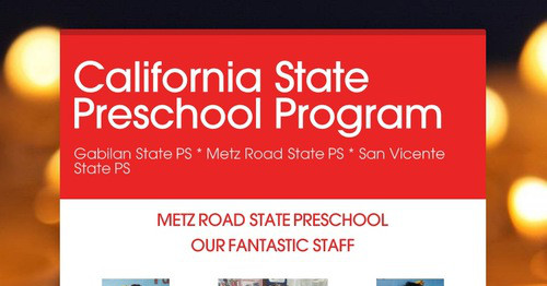 California State Preschool Program | Smore Newsletters