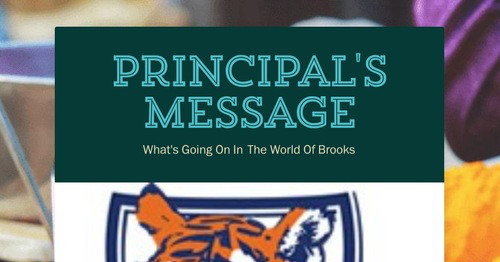 Principal's Message | Smore Newsletters