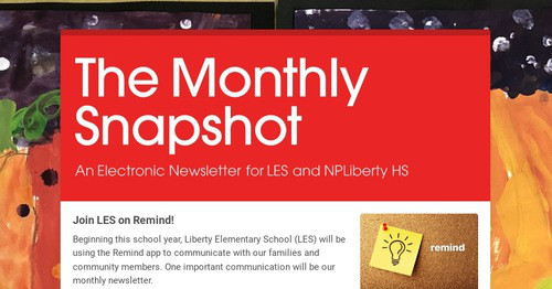 The Monthly Snapshot | Smore Newsletters