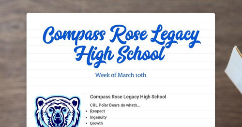 Compass Rose Legacy High School | Smore Newsletters
