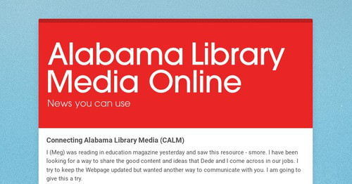 Alabama Library Media Online | Smore Newsletters
