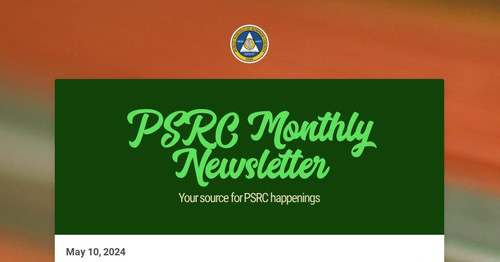 PSRC Monthly Newsletter