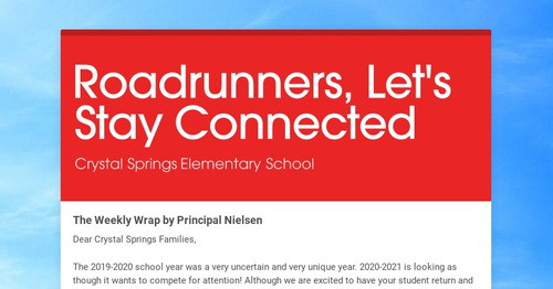 Roadrunners, Let's Stay Connected | Smore Newsletters