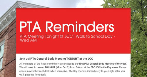 PTA Reminders | Smore Newsletters