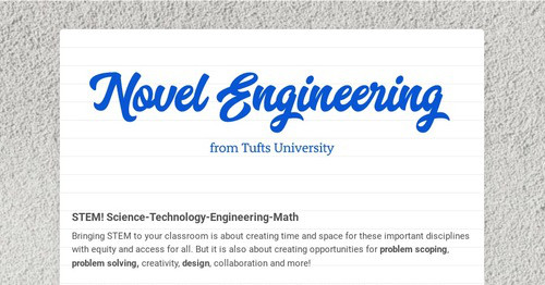 Novel Engineering | Smore Newsletters for Education