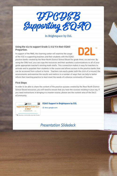 D2l dpcdsb store