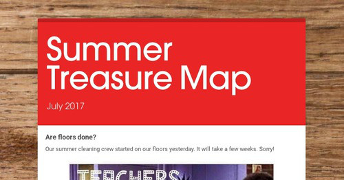 Summer Treasure Map | Smore Newsletters for Business