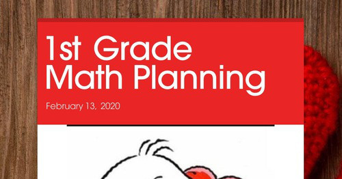 1st Grade Math Planning | Smore Newsletters