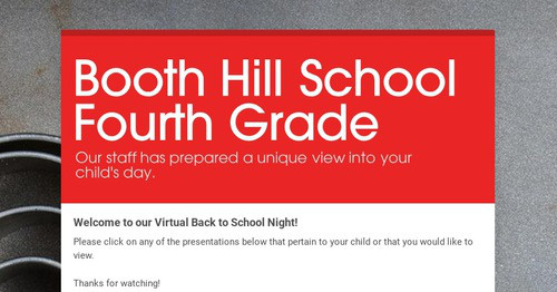 Booth Hill School Fourth Grade | Smore Newsletters for Education