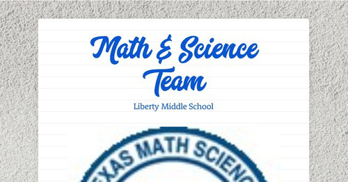 Math & Science Team | Smore Newsletters