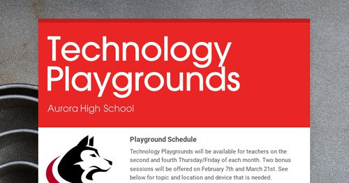 Technology Playgrounds | Smore Newsletters
