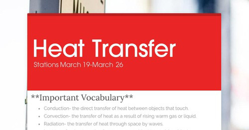 Heat Transfer | Smore Newsletters