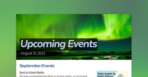 Upcoming Events | Smore Newsletters for Business