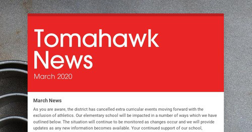Tomahawk News | Smore Newsletters for Education