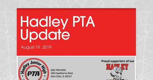 Hadley PTA Update | Smore Newsletters