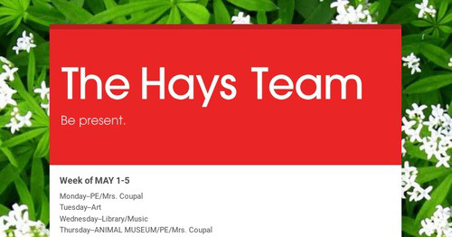 The Hays Team | Smore Newsletters for Education