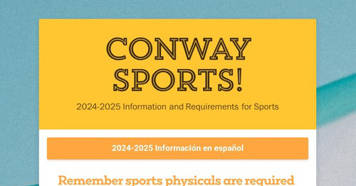 Conway Sports! | Smore Newsletters for Education